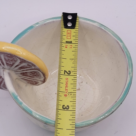 Hand Crafted | Kitchen | Vintage Pottery Redware Floral Glazed Lemon ...